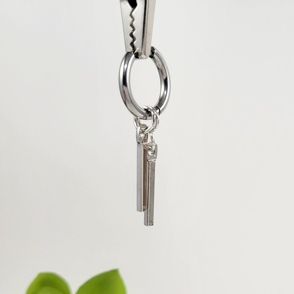 Silver Bar Earrings - Etsy