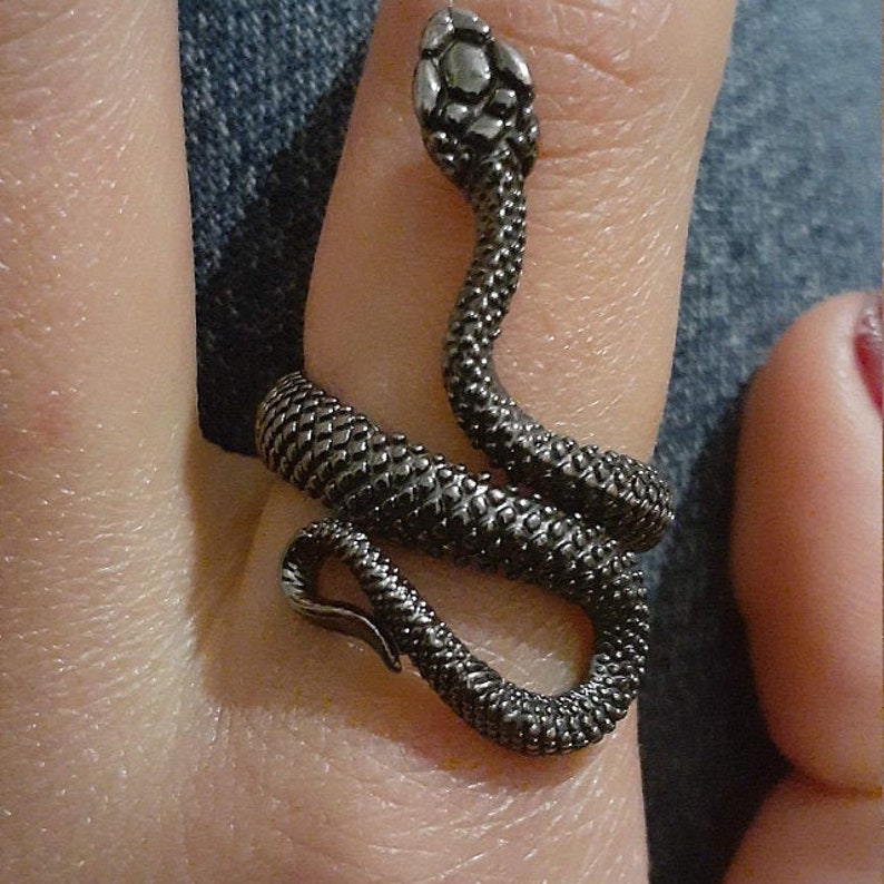 Silver Snake Ring Women's Women's Silver Snake Ring - Etsy