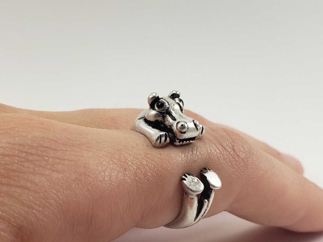 HIPPO Ring, Hippo Gifts, Hippo Jewelry, Hippos, Hippo Lover, Gift for Hippo Lover, Hippo Gift ...