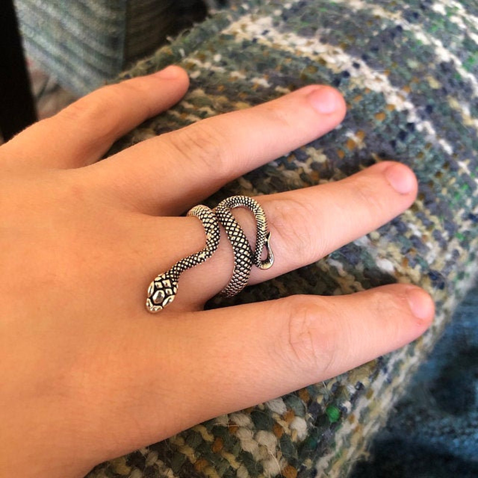 Silver Snake Ring Women's Women's Silver Snake Ring - Etsy