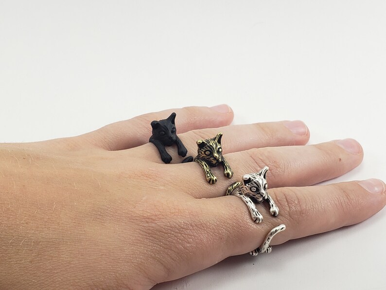 Cat Ring Cat Gift Cat Jewelry Black Cat Ring Cat Lover - Etsy
