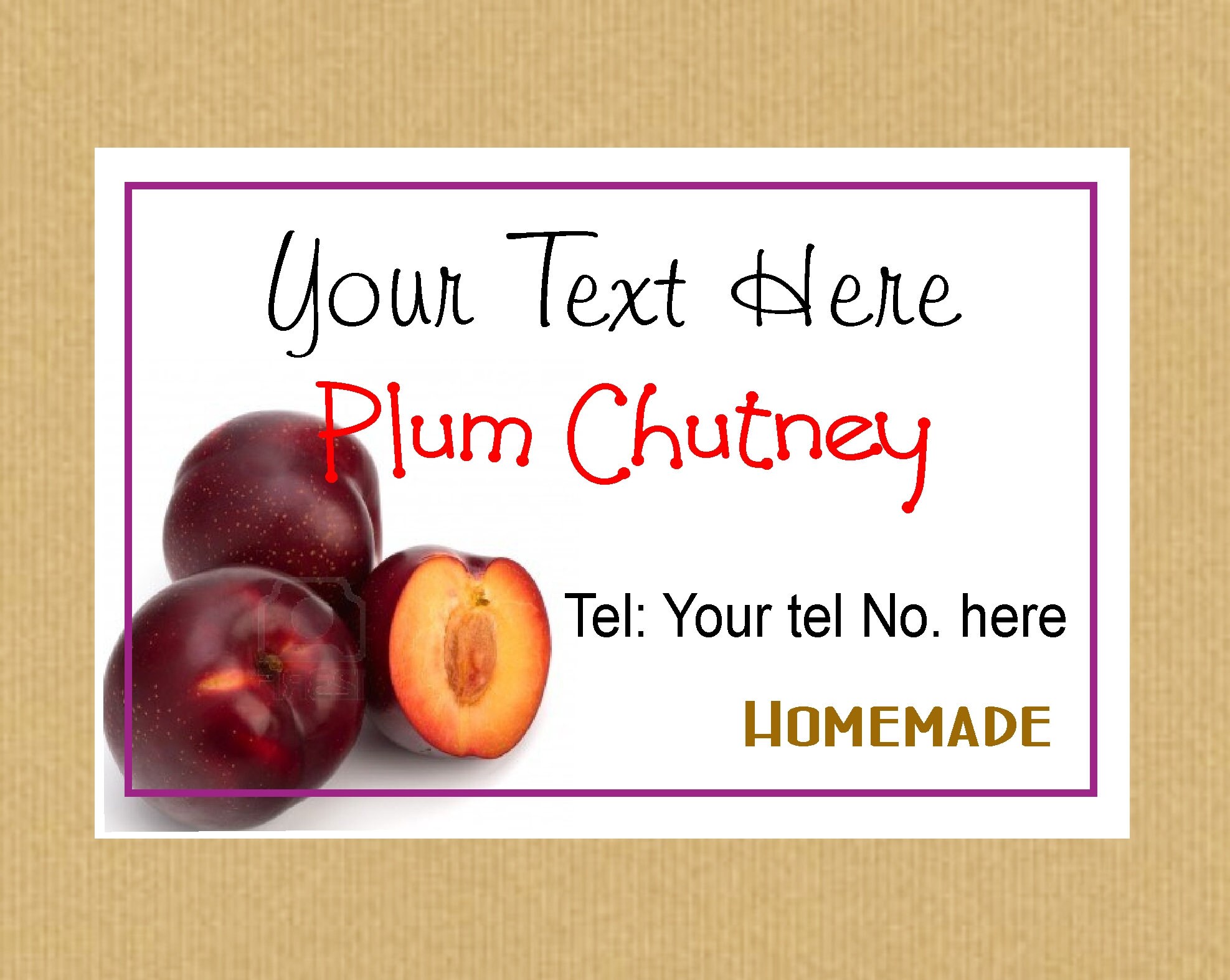 Personalised Homemade Chutney Jar Labels/stickers. Ideal for - Etsy