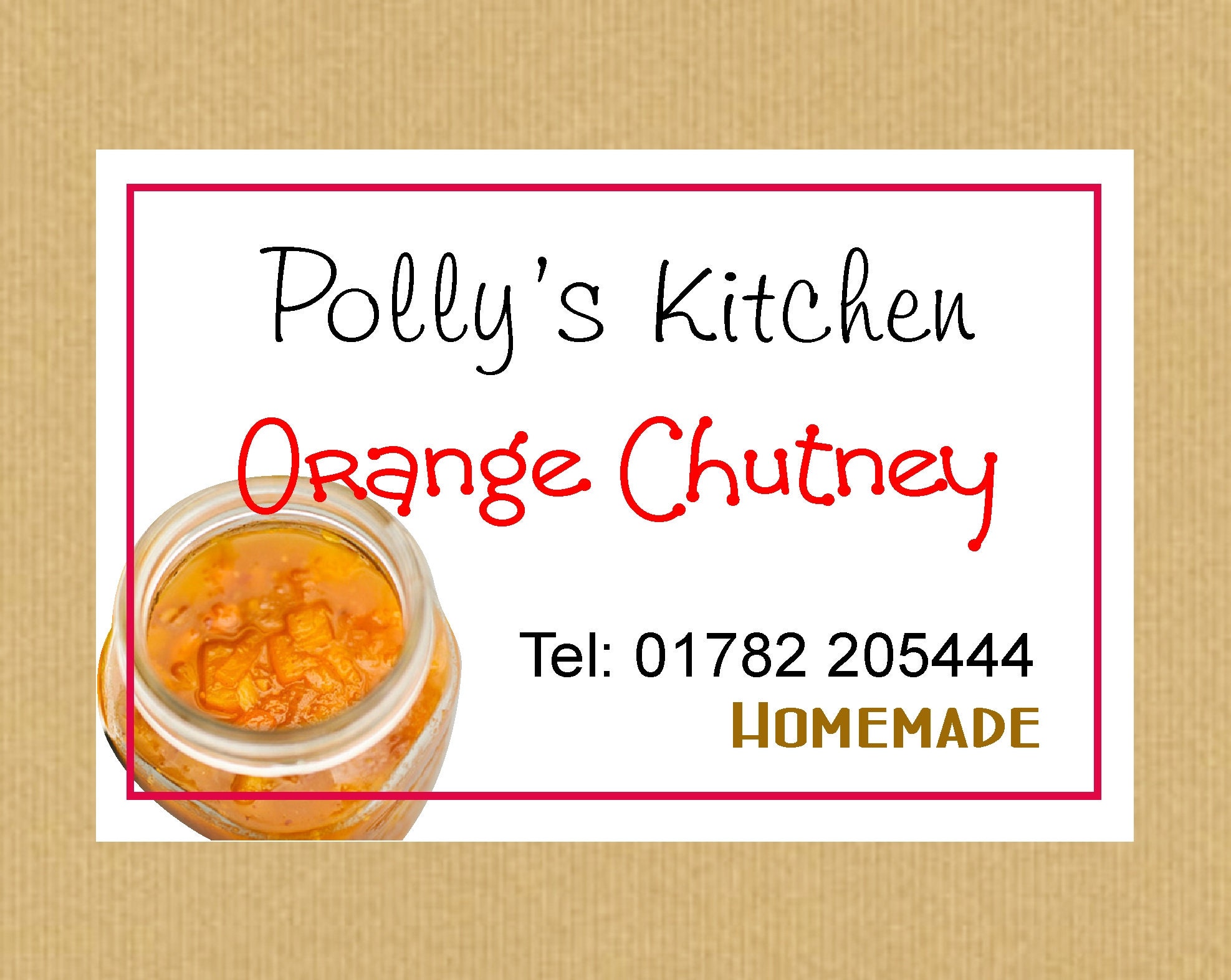 Personalised Homemade Chutney Jar Labels/stickers. Ideal for - Etsy