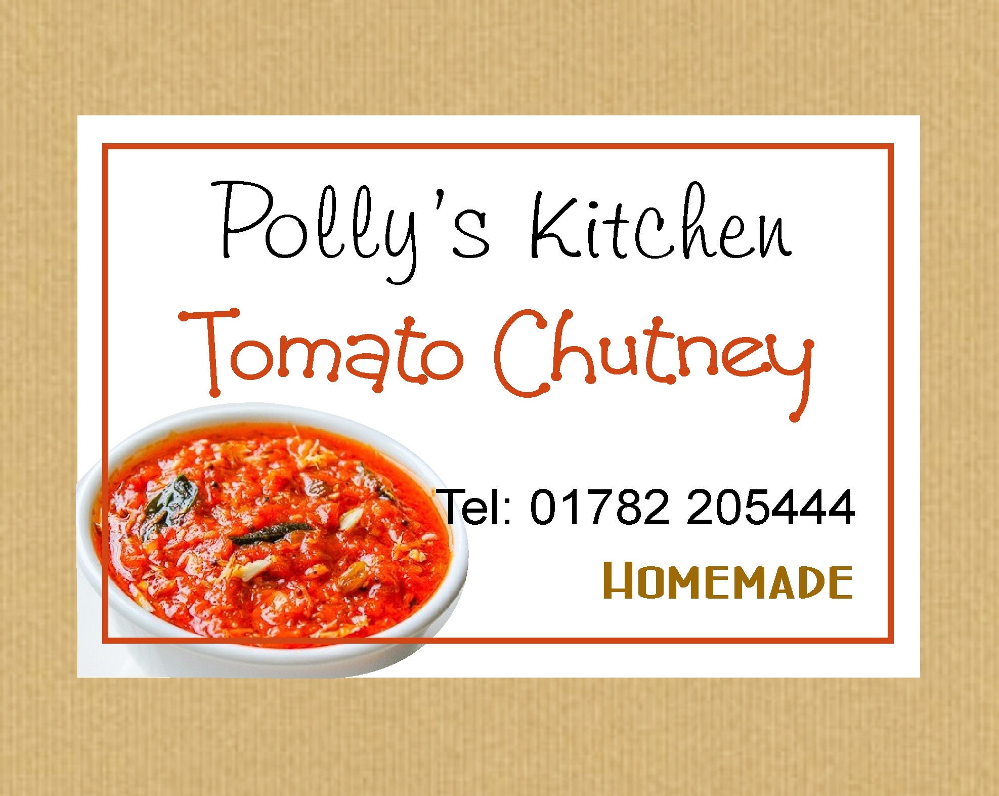 Personalised Homemade Chutney Jar Labels/stickers. Ideal for - Etsy