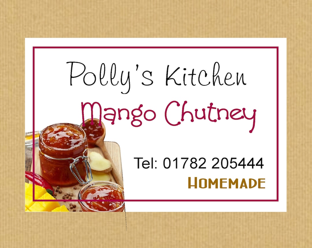 Personalised Homemade Chutney Jar Labels/stickers. Ideal for - Etsy