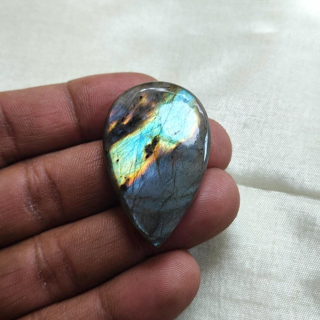 Rainbow Labradorite Multi Flash Labradorite Pear Shape Cabochon ...