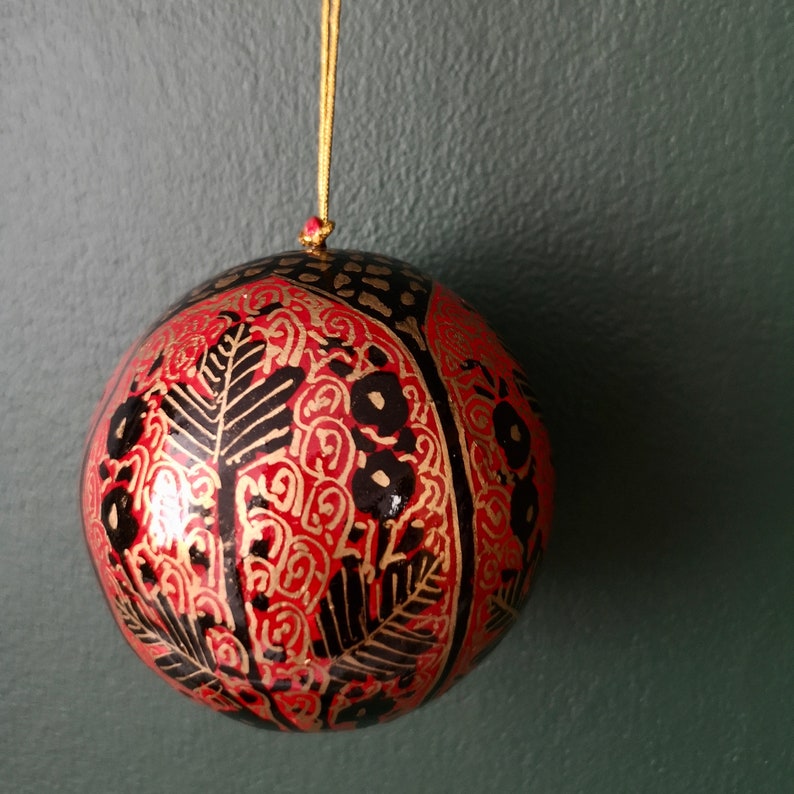 Christmas Bauble Paper Mache Bauble Secret Santa Present | Etsy UK