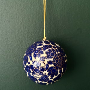 Decorative Christmas Bauble, Paper Mache Handmade Bauble, Christmas ...