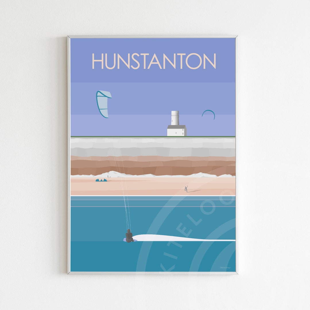 HUNSTANTON BEACH Gallery Quality Sustainable Kitesurfing Art - Etsy