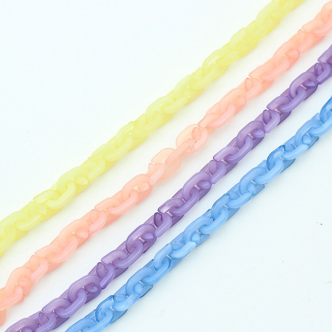 50cm/ch0006/ Pastel Color Acryic Chain, Necklace Chain, Bracelet Chain ...