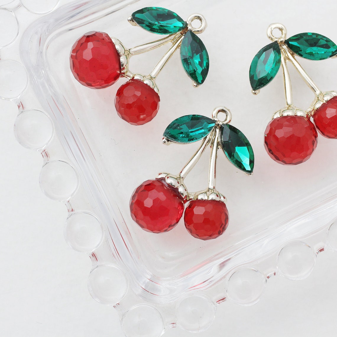 2pcs/gp0026g/ Cherry Acrylic Pendant Charm Cherry Charm - Etsy