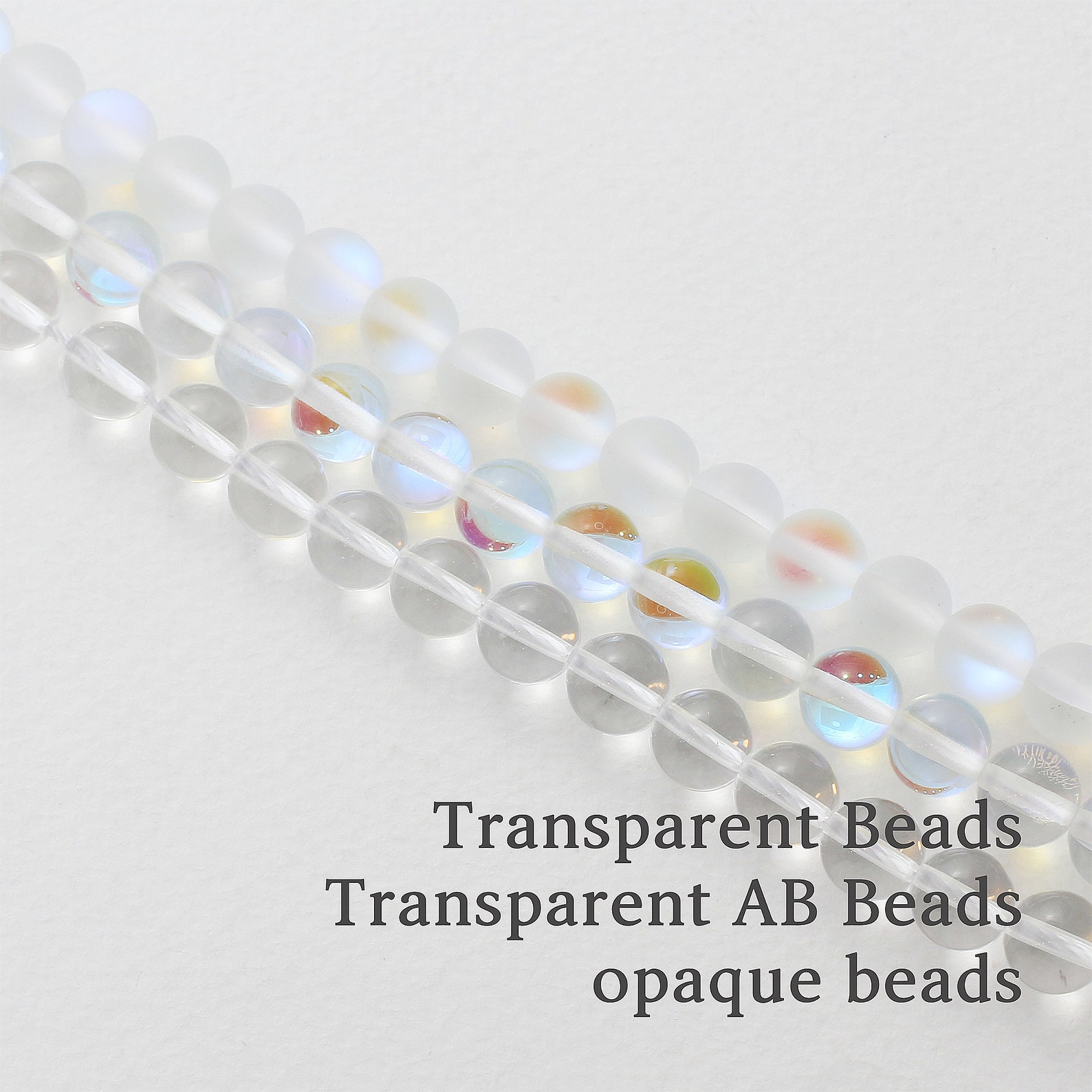 1 Line/ BP0048/ Opacity AB Bead Ball Glass Clear Beads Glass - Etsy