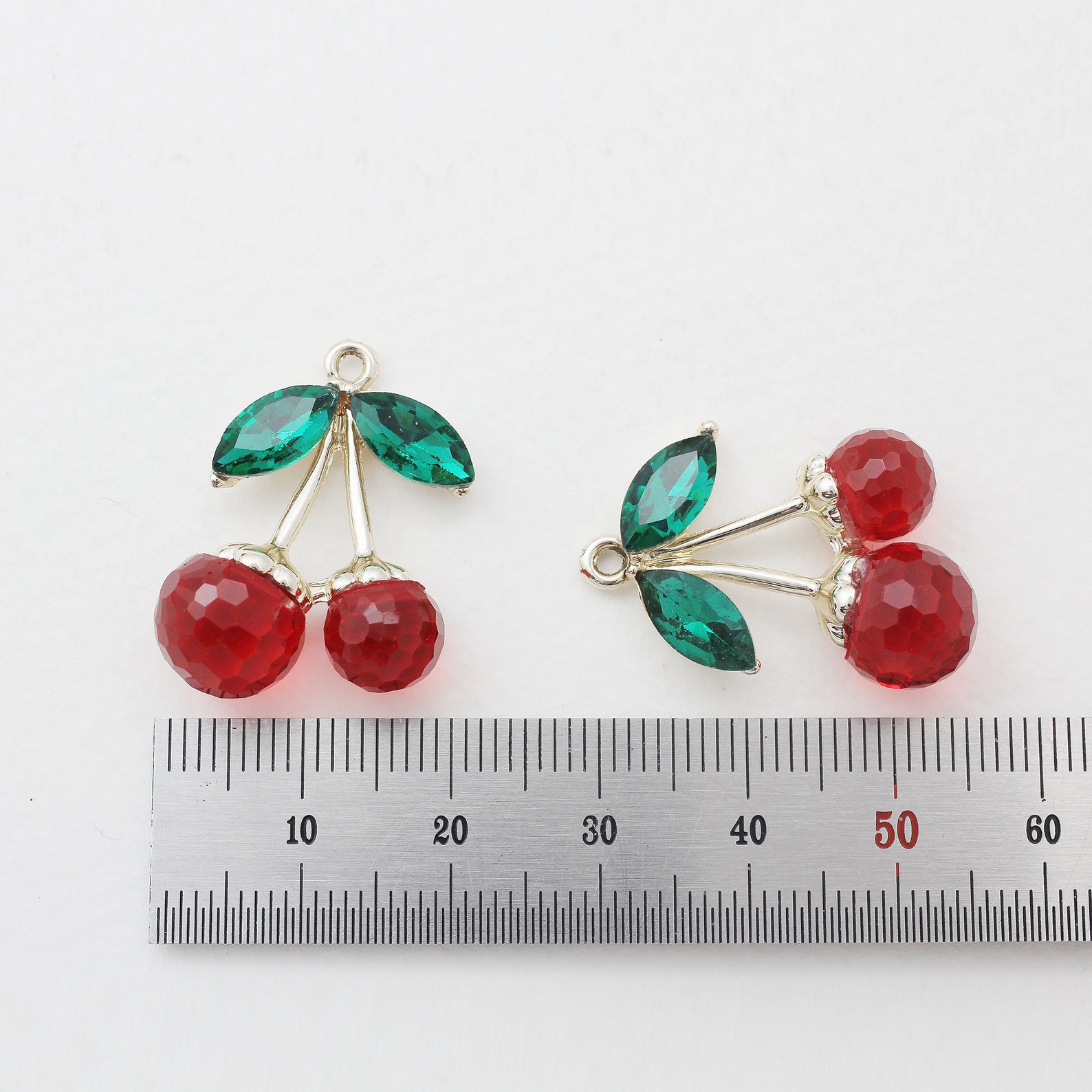 2pcs/gp0026g/ Cherry Acrylic Pendant Charm Cherry Charm - Etsy