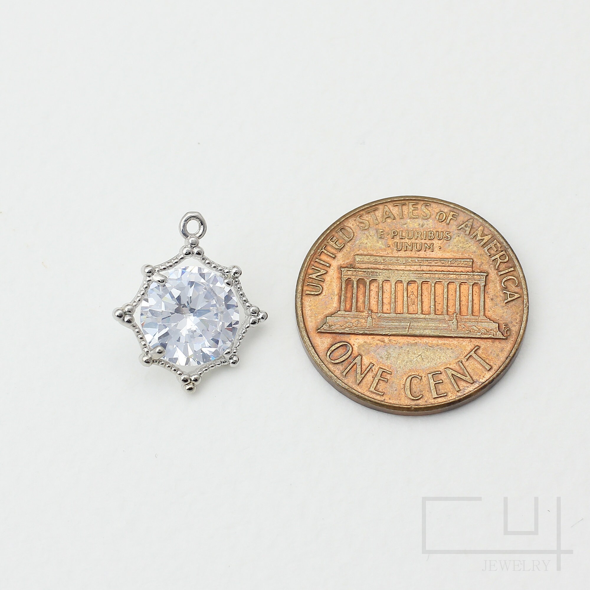 2pcs// Pendentif cubique Zirconia cubique pendentif boucles - Etsy France
