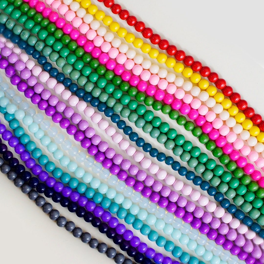 1 Line/bp0101/ 6mm Crystal Glass Round Glossy Beads, Acrylic Beads ...