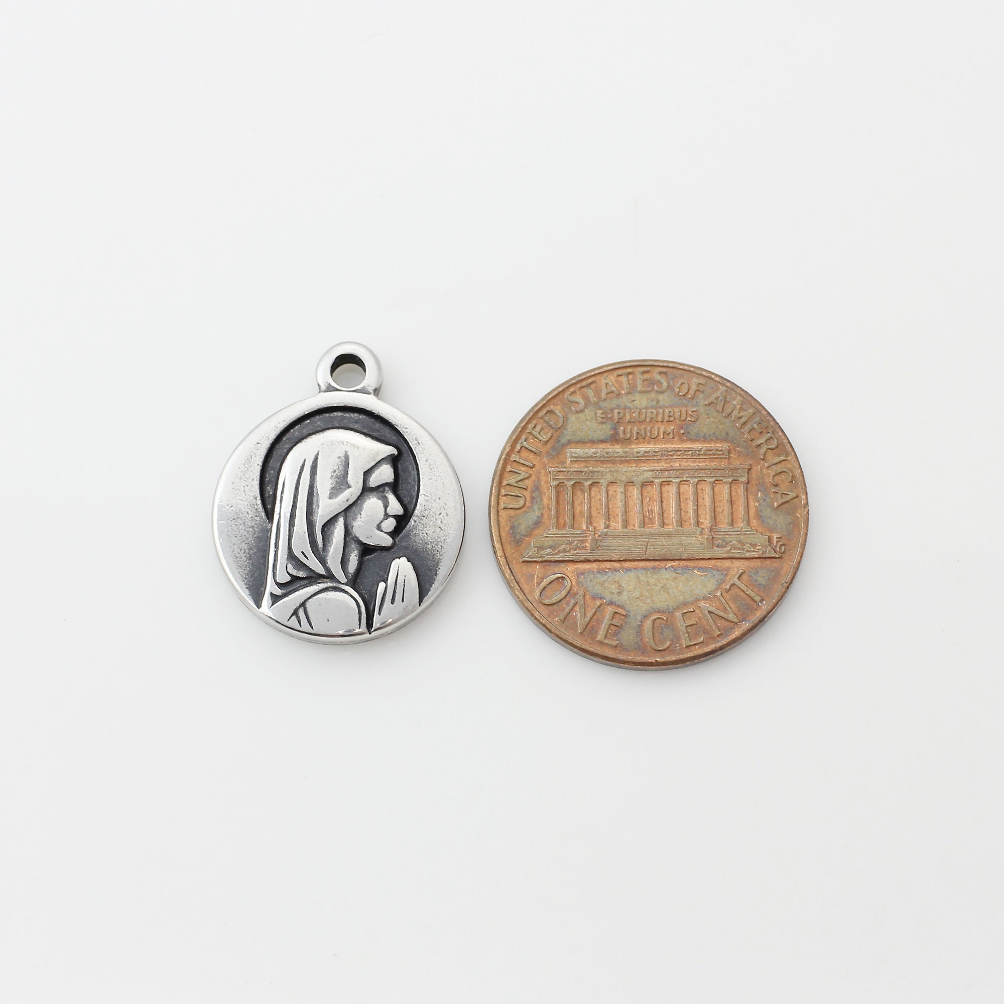 2pcs/ss005/ Coin Virgin Mary Stainless Steel Pendant Coin - Etsy