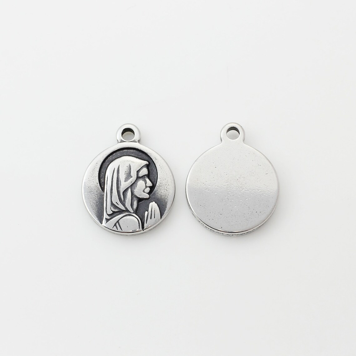2pcs/ss005/ Coin Virgin Mary Stainless Steel Pendant Coin - Etsy