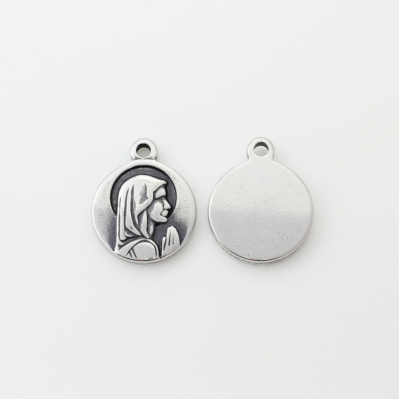 2pcs/ss005/ Coin Virgin Mary Stainless Steel Pendant Coin - Etsy