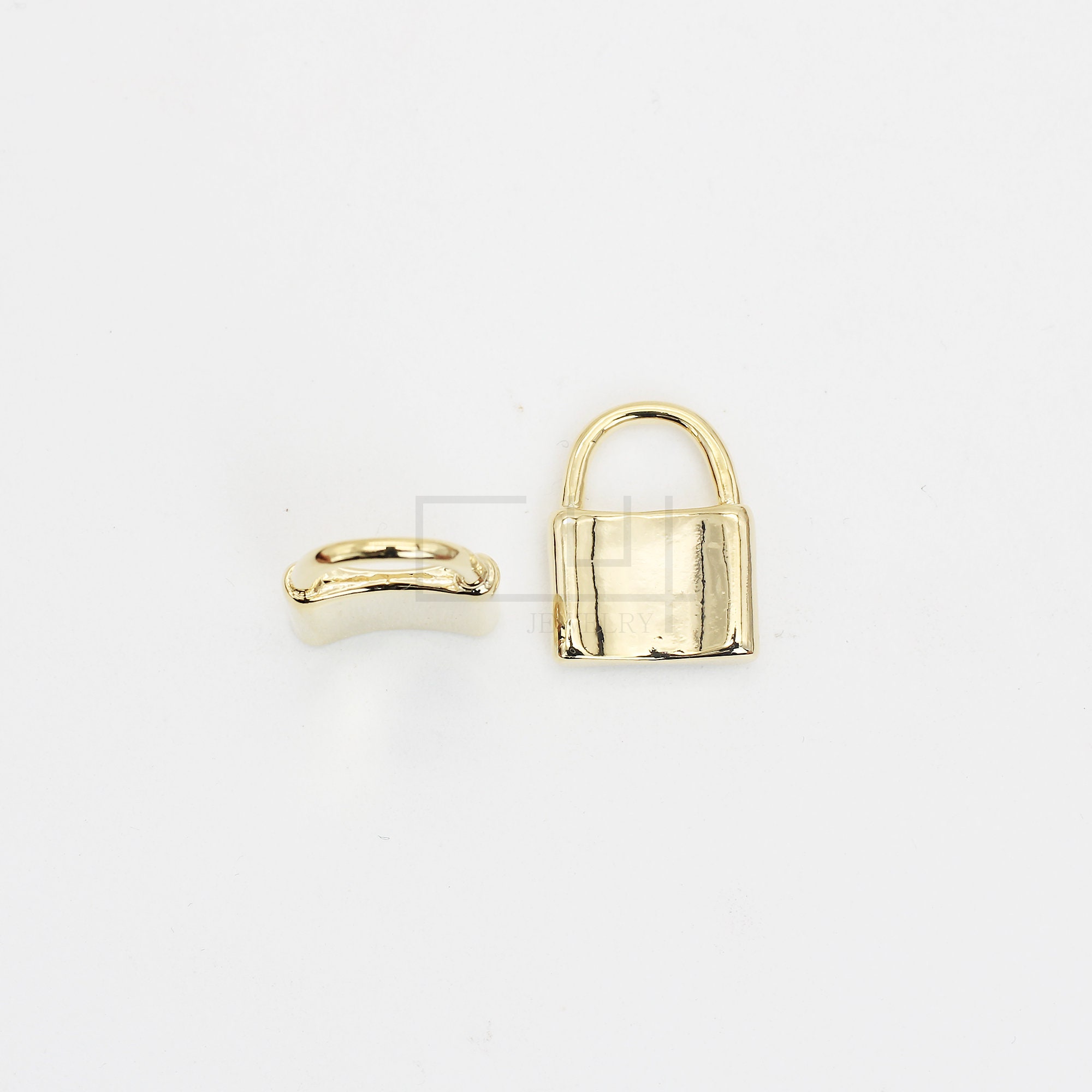 1pcs/p0058g/ Curve Lock Pendant M Lock Charm Earrings - Etsy