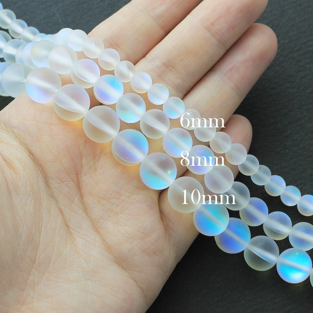 1 Line/ BP0048/ Opacity AB Bead Ball Glass, Clear Beads, Glass Beads ...