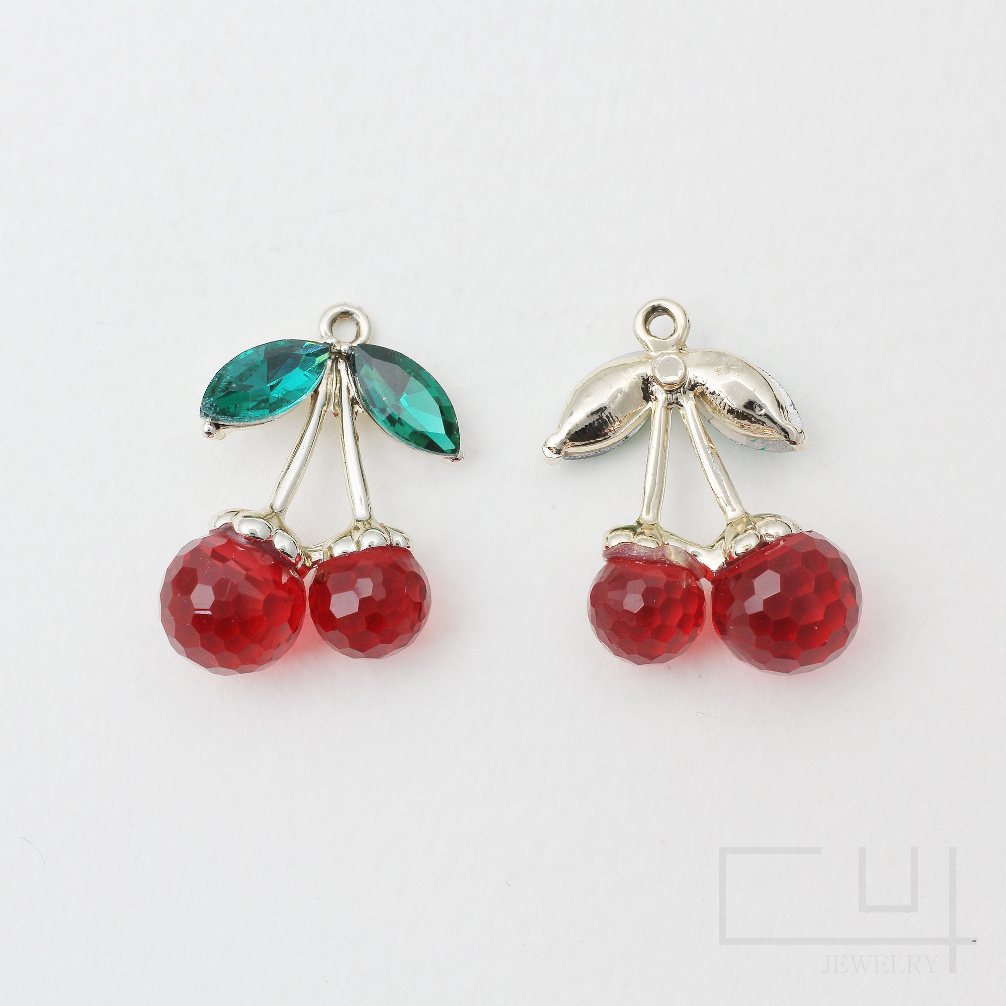 2pcs/GP0026G/ Cherry acrylic pendant charm Cherry Charm | Etsy