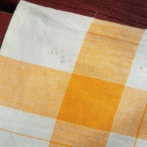 Vintagesquare Yellow Orange Plaid Tablecloth Set Featuring - Etsy