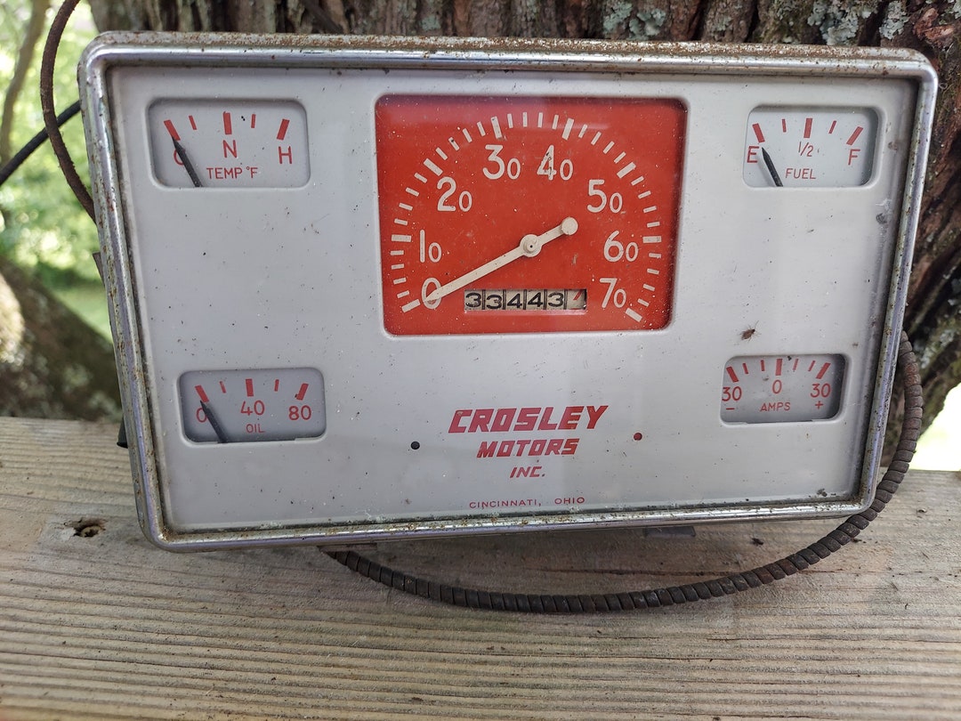 1940's Vintage Crosley Motors Dash Gauge Speedometer Insert. All Gauges ...