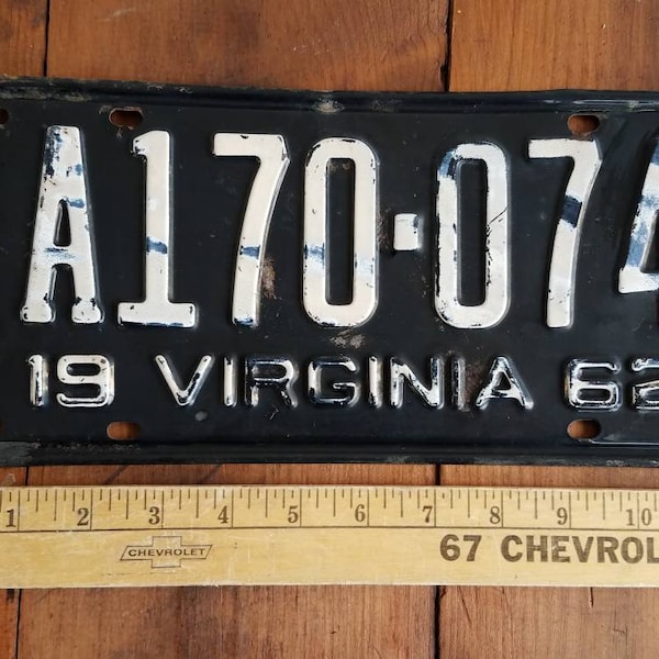 Vintage Virginia License Plate - Etsy