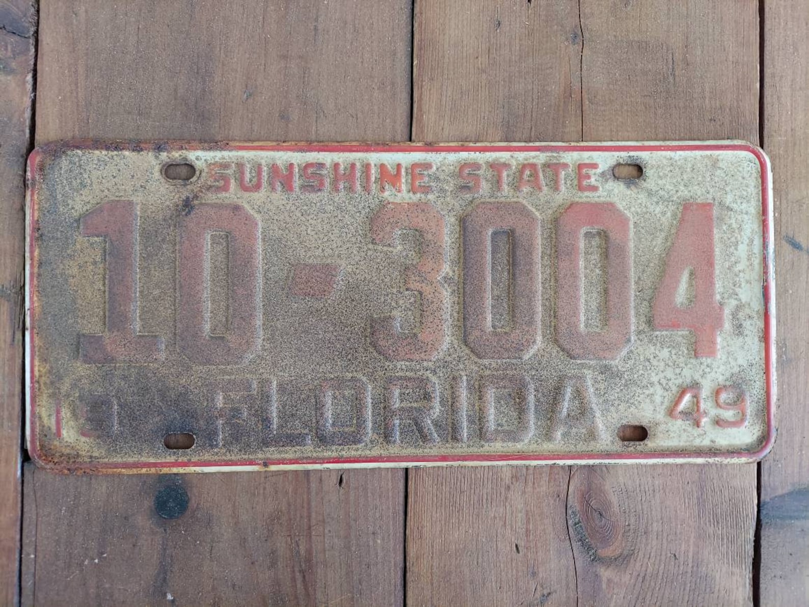 1949 Placa de matrícula original de Florida FL - Etsy España