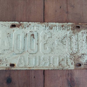 1949 Florida FL Original License Plate “10-3004” Antique Vintage ...
