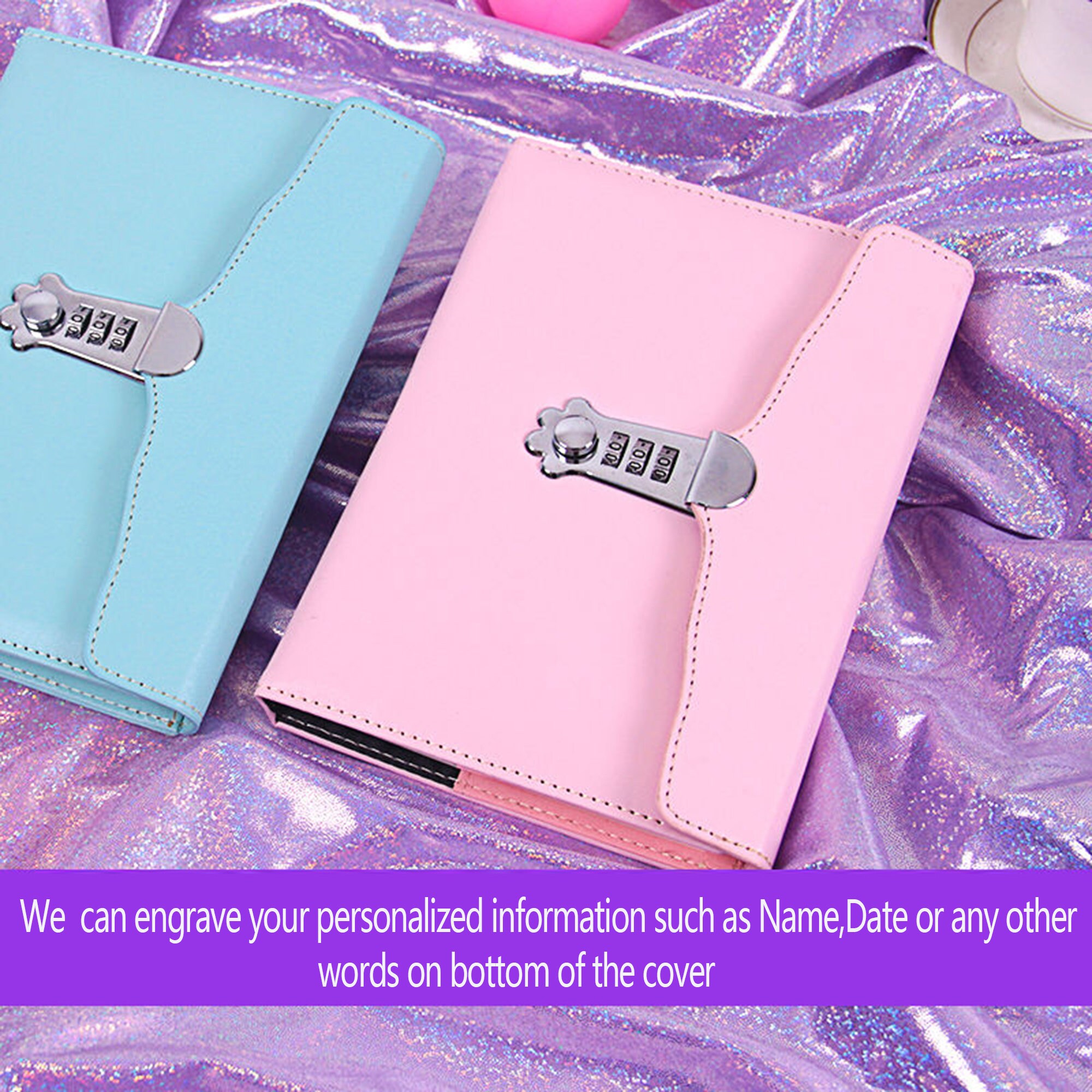 Personalized Lock Journals Notebookcustom Name Engraved A5 - Etsy UK