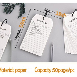 Daily Schedule Pocket Planner, Removable,to Do List Notepad,personal ...