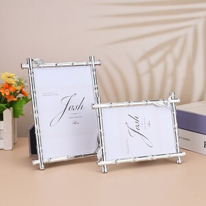 Desk Standing Photo Frame Silver 64inch,metal Art Picture Frame 75,home ...