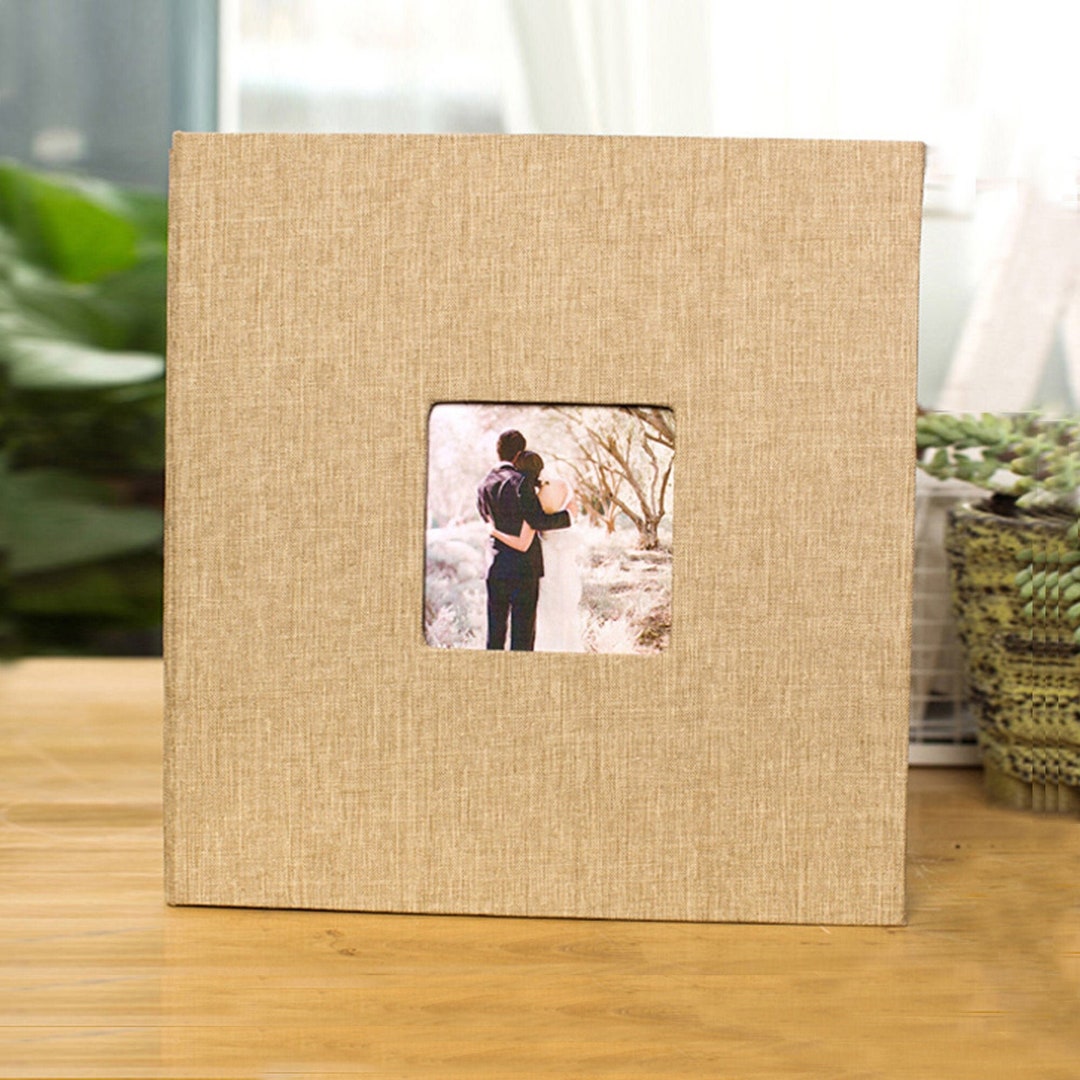 80pages Big Capacity Plain Linen Photo Album,self-adhesive DIY ...