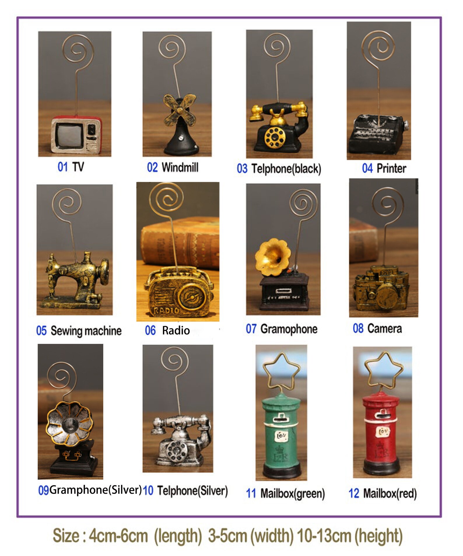 Vintage Photo Holder Metal Picture Holders antique Memo | Etsy