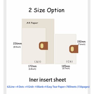 Premium Clear Cover Journal Notebookrefillable Loose-leaf - Etsy