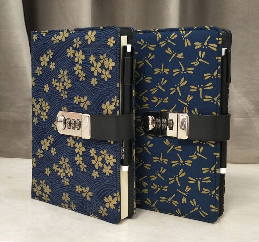 High-end Coded Lock Journals,a5 Fabric Lock Notebook for Adults,elegant ...
