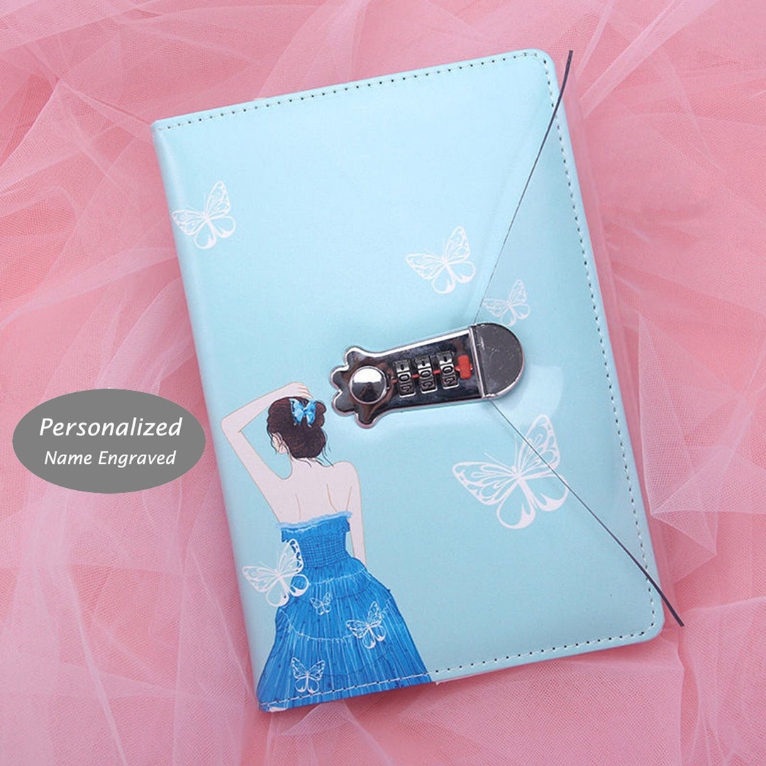 Custom Lock Journal and Notebook Girls,a5 Refill Leather Writing Diary ...