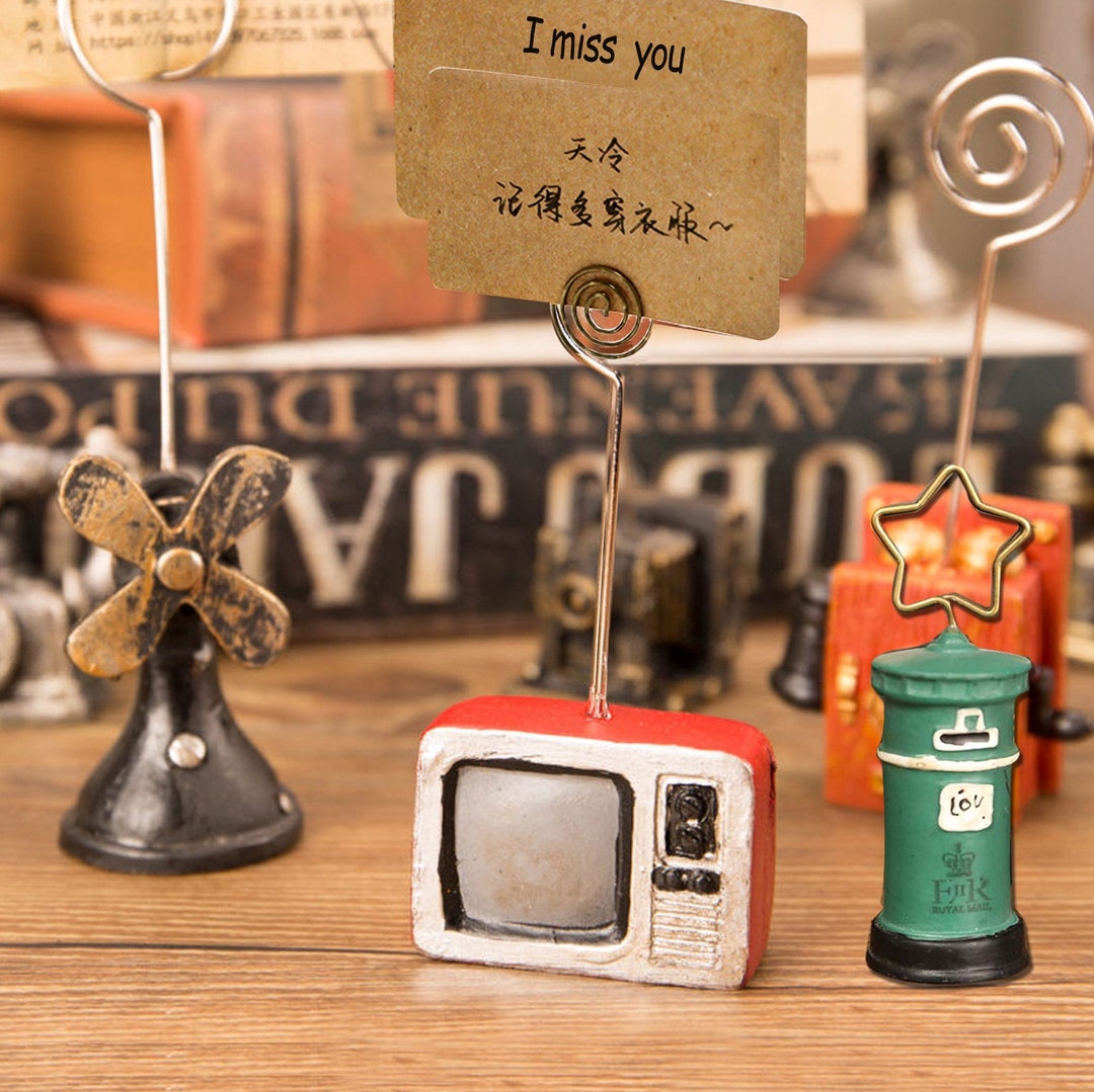 Vintage Photo Holder, Metal Picture Holders ,antique Memo Holder Stand ...