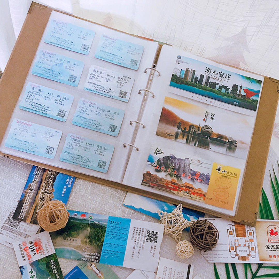 Kraft Ticket Book,album De Ticket,tikcet Organizer,polaroid Instax Mini ...