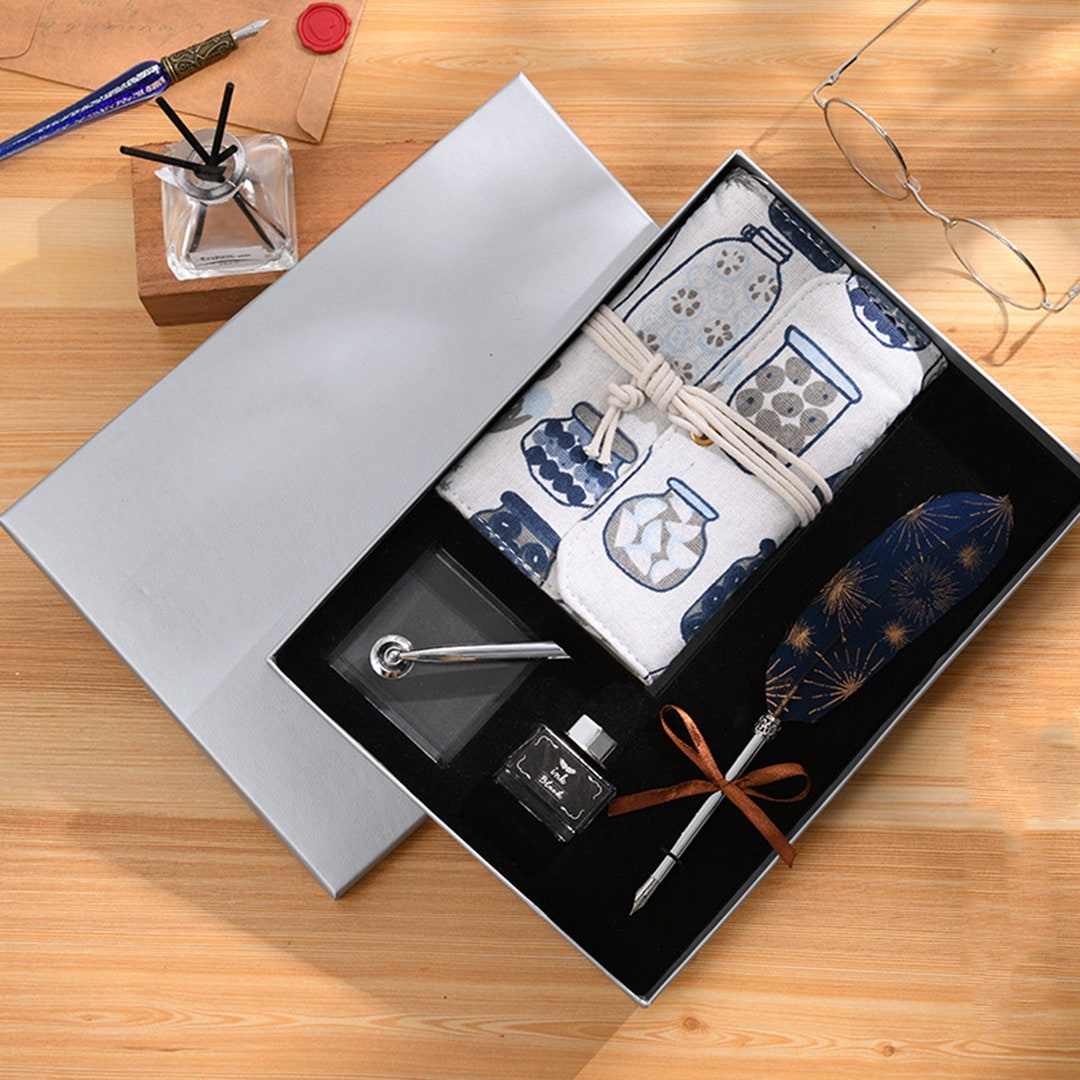 Quill Pen Calligraphy Set,journals and Pen Gift Set,feather Pen With ...
