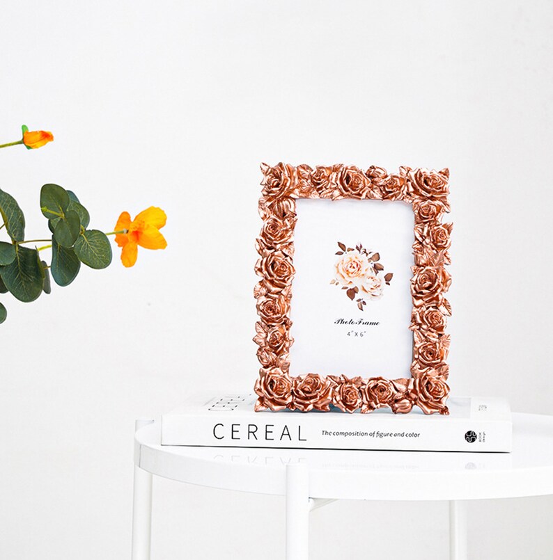 57 Rose Cluster Photo Frame Weddingmetal Picture Frame | Etsy