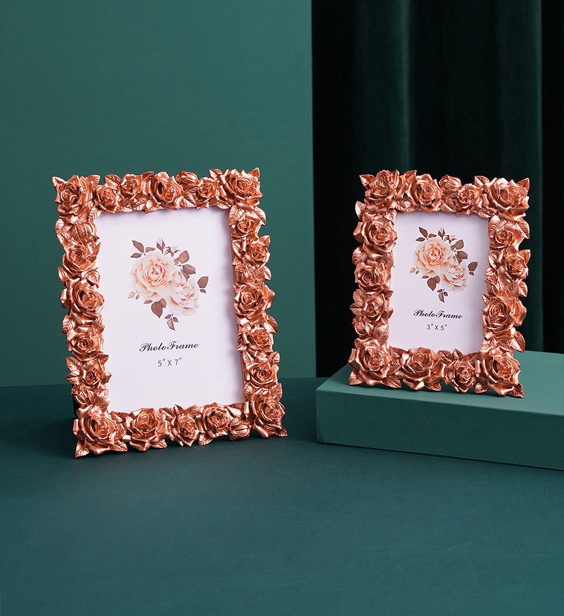 57 Rose Cluster Photo Frame Weddingmetal Picture Frame | Etsy