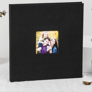 Large Capacity Plain Linen Photo Album, Self-adhesive Photo Album DIY ...