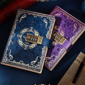 Writing Journals Notebook Lock,women Coded Notebook,secret Diary Purple ...