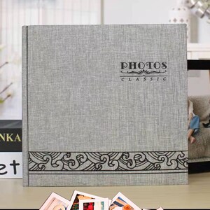 46 Photo Album Insert 200PCS , Linen Cover Photo Book , Family Memory ...
