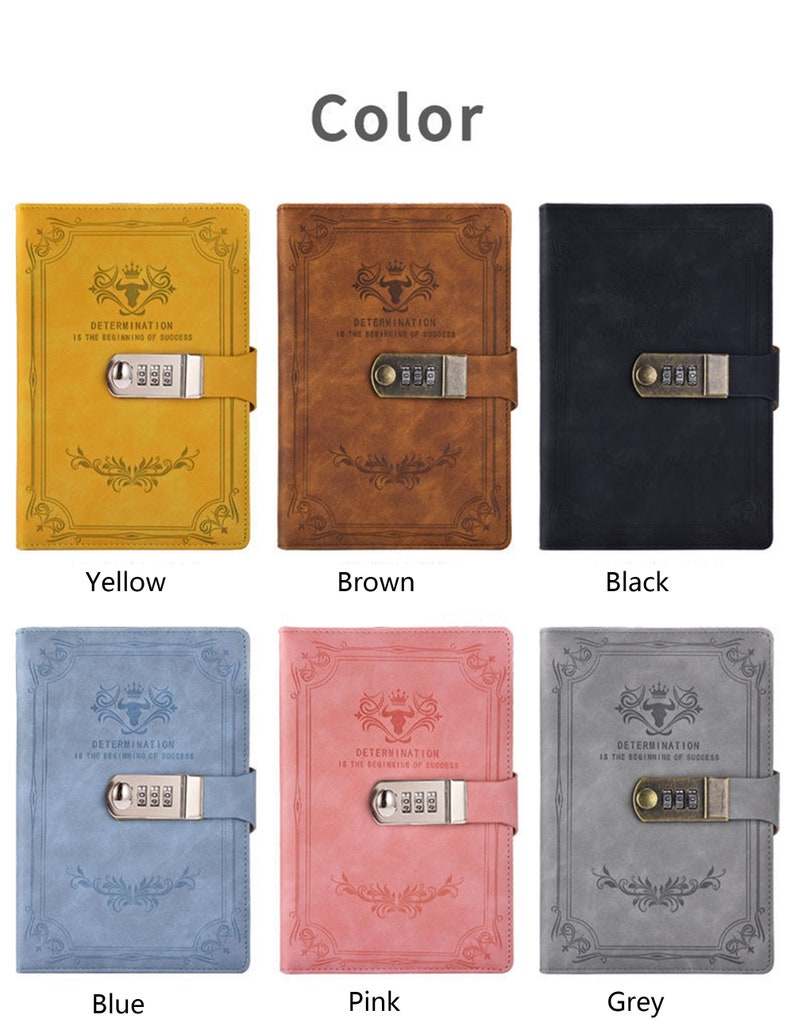 Custom Lock Journals Notebookcoded Diaries Refillablesecret - Etsy