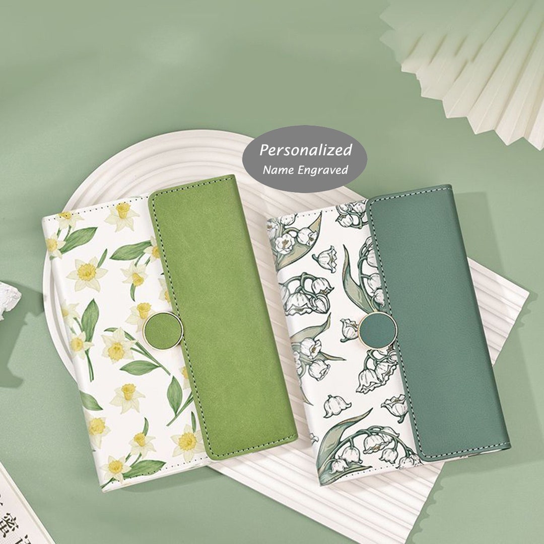 Premium Personalized Soft Journals Notebook Women,3 Folded Elegant ...