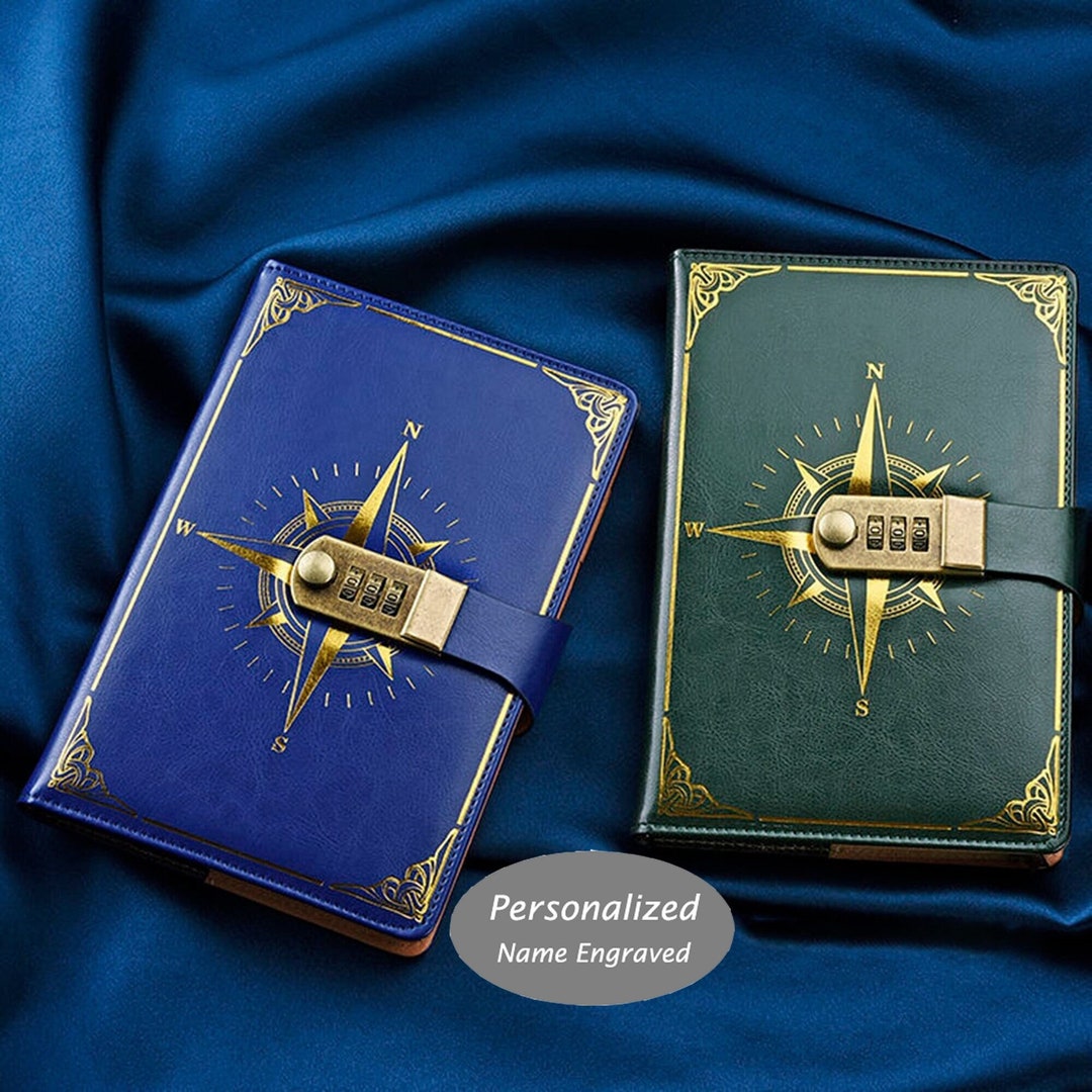 Personalized Journal Notebook Lock,name Engraved Journal,secret Diary ...