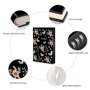 Soft Leather Journal Notebook Lock for Adults,lock Planner Refillable ...